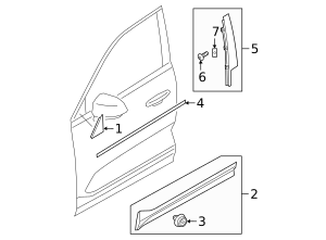2019-2022 Volvo Belt Molding - Driver's Side (LH) 31457000 ...