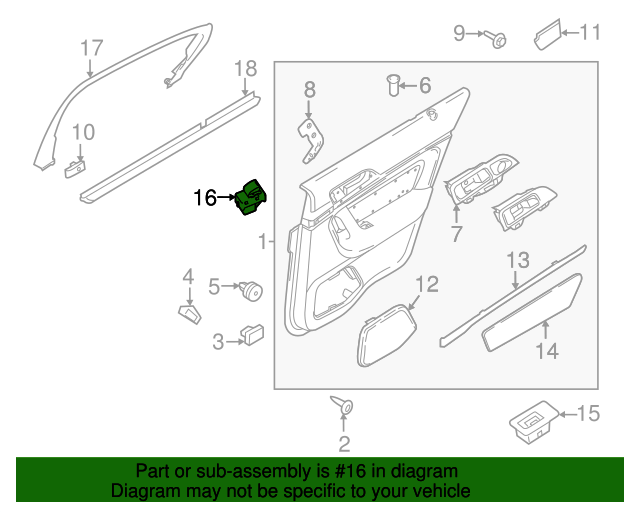 2009-2013 Lincoln Window Switch - Passenger Side (RH) 8A5Z-14529-AA | TascaParts.com