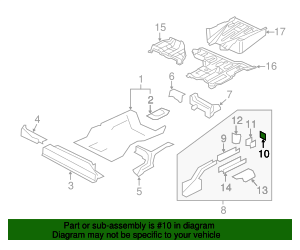 65669-SVA-A00ZZ - Bracket L Rear Bumper Beam - 2006-2011 Honda Civic ...