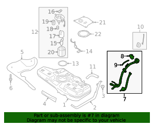 31030-M7500 - Fuel Filler Neck 2019-2023 Kia Forte | Kia.Parts Store