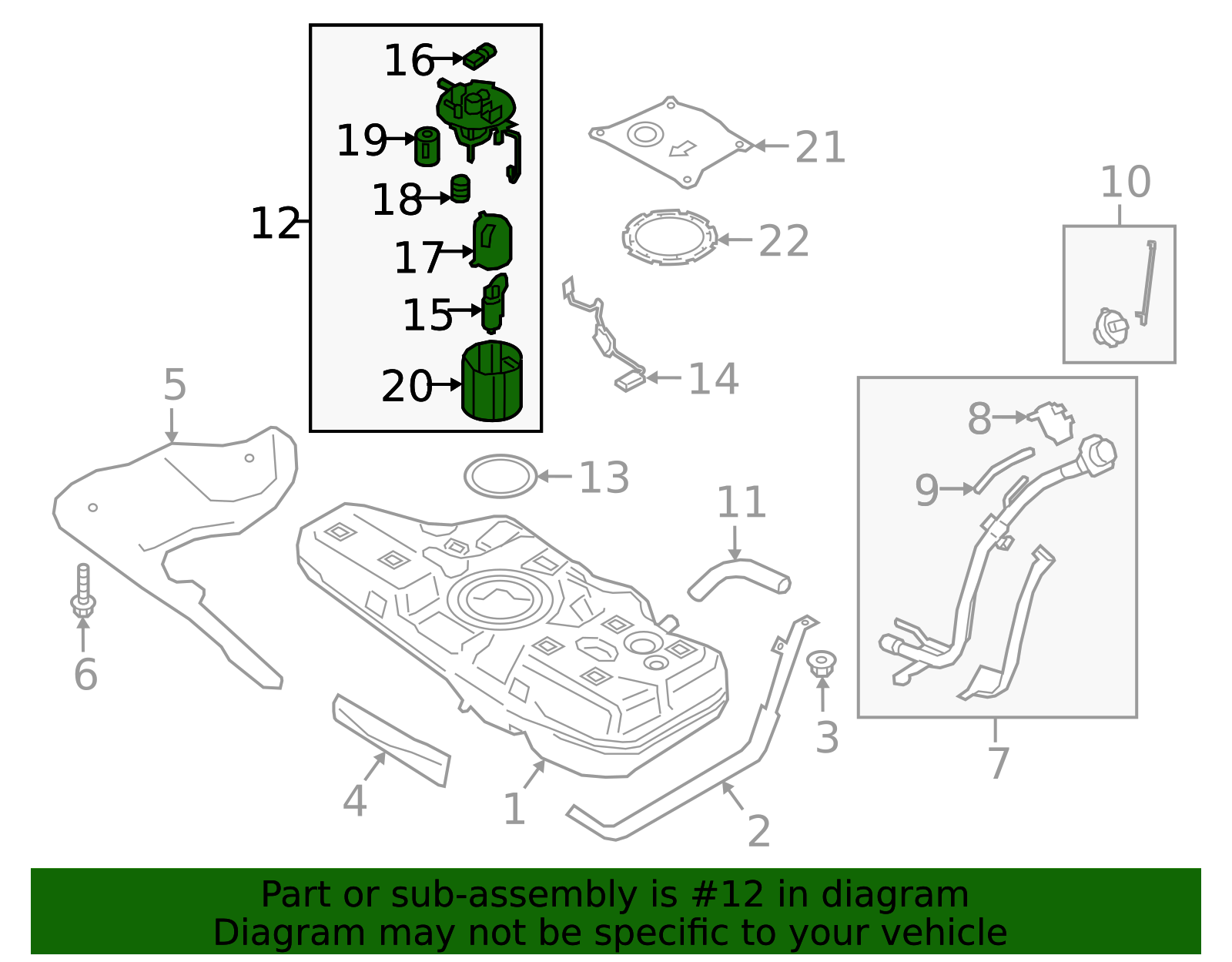2019-2024 Kia Forte | Fuel Pump Assembly | 31120-F3500 | Kia Auto Parts