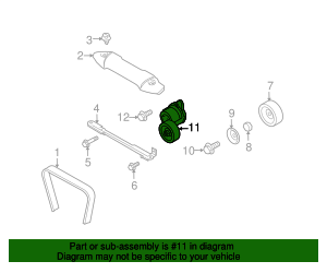 2010-2012 Subaru Serpentine Tensioner 23769AA03A | Subaru Parts Store