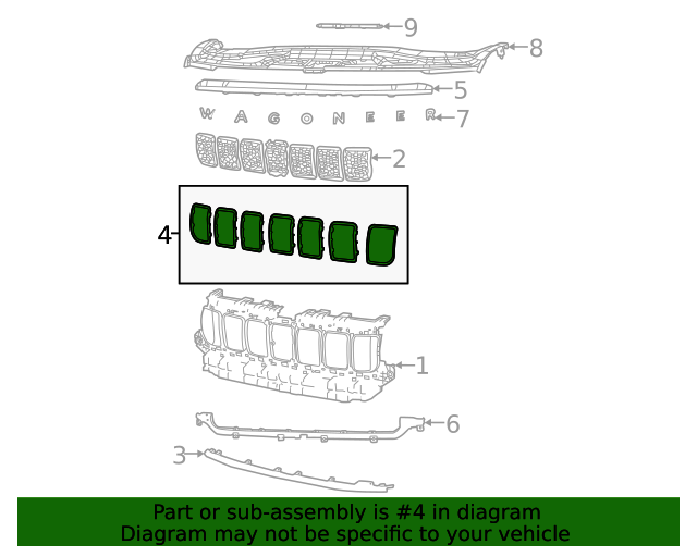 2022-2023 Jeep Trim Ring 6vd531z0ab | TascaParts.com