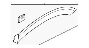 87742-S8000-CA - Wheel Opening Molding - 2020-2023 Hyundai Palisade ...