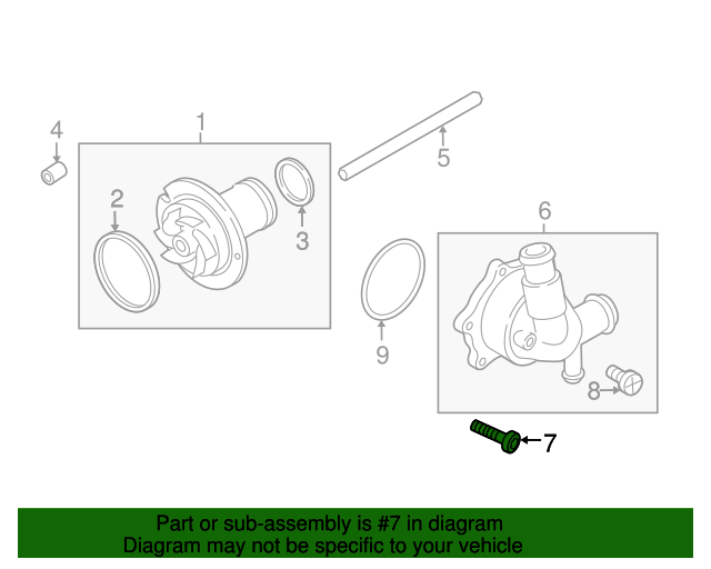 2014-2015 Audi R8 Thermostat Housing Bolt WHT-003-868 | OEM Parts Online