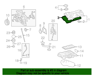 11214-31020 - Engine Valve Cover Gasket - 2005-2018 Toyota | OEM ...