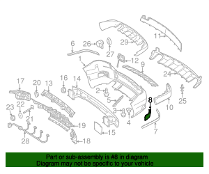 204-820-01-74 - Reflector Panel 2010-2012 Mercedes-Benz GLK 350 ...
