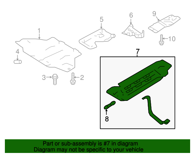 2017-2019 Nissan Titan Tank Shield 50890-EZ02A | Nissan Parts Store