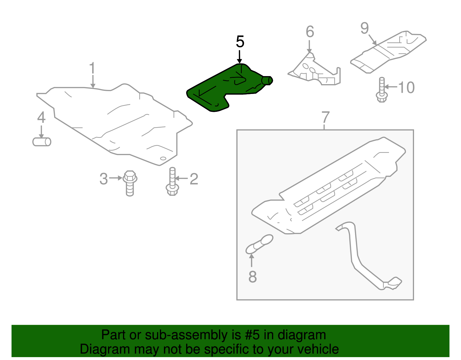 2017-2024 Nissan TITAN Splash Shield 50842-EZ00C | My Nissan Part