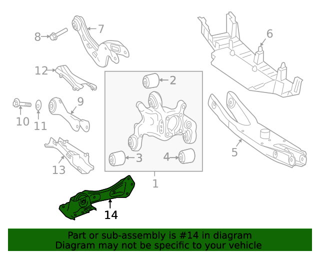 247-350-24-03-64 - Trailing Arm 2020-2021 Mercedes-Benz GLB 250 ...