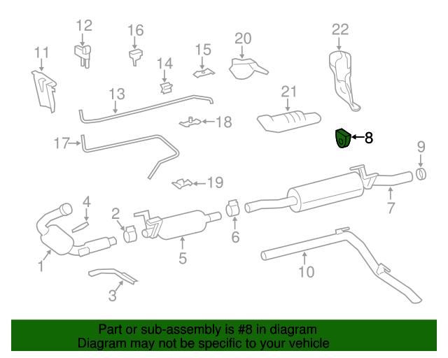 901-492-00-44 - Muffler & Pipe Hanger 2010-2024 Mercedes-Benz ...
