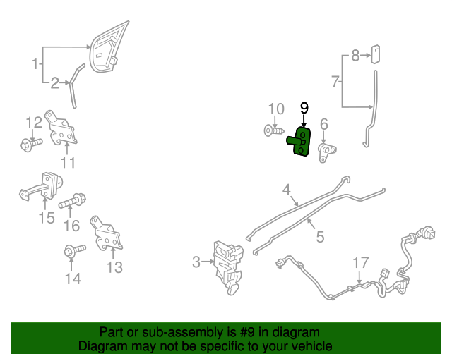 2013-2022 Chevrolet Side Door Lock Striker 95025805 | GMPartsDirect.com