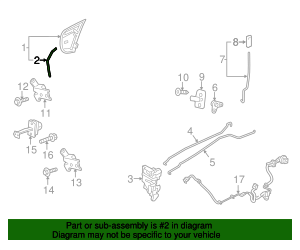 95373756 GM Passenger Side Rear Door Outside Handle Rod | GM Parts Store