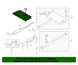 28796-3W500 - Heat Shield 2011-2016 Kia Sportage | Kia.Parts Store