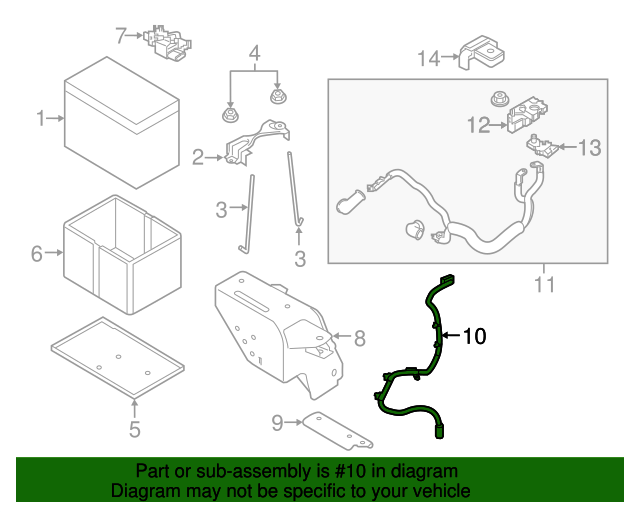 24080-6MA0A - Negative Cable 2017-2022 Nissan Rogue Sport | Nissan ...