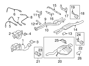 18-20-7-565-550 - Front Muffler Support Bracket - 2008-2010 BMW | Buy ...