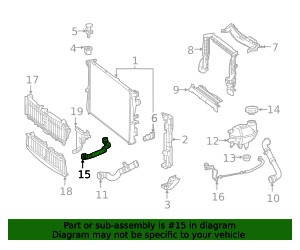 213-501-26-82 - Radiator Coolant Hose 2017-2023 Mercedes-Benz ...