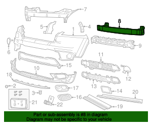 2014-2018 Jeep Cherokee Impact Bar 68096072AB | TascaParts.com