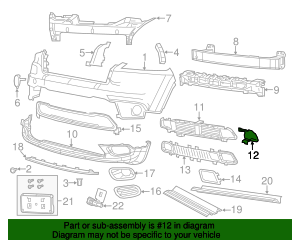 2014-2018 Jeep Cherokee Air Duct - Passenger Side (RH) 68205072AB ...