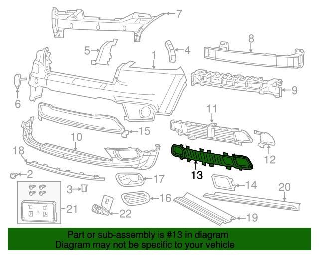 2014-2018 Jeep Cherokee Grille 68203217AA | Mopar Parts Canada