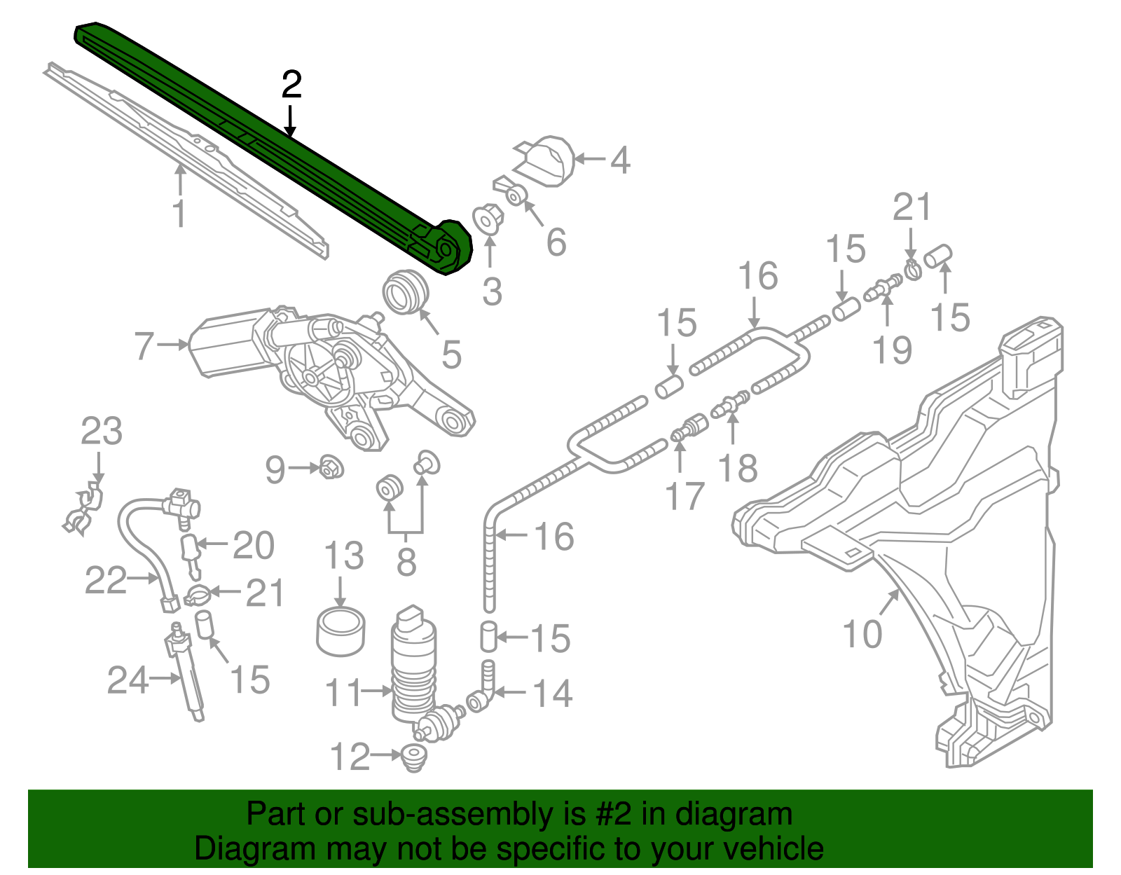 8W9-955-407-1P9 - Back Glass Wiper Arm 2017-2025 Audi | AutoNation Parts