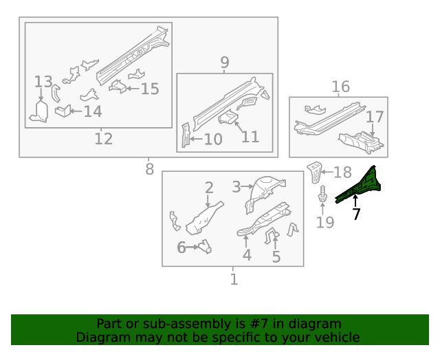2015-2021 Subaru Apron Reinforced 51021VA0109P | Subaru Parts Store