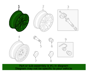 Genuine OEM Ford Part - Wheel Assembly MB5Z-1007-A | Genuine OEM Ford ...