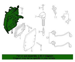2012-2018 Ford Focus Engine Control Module (ECM) Bracket CV6Z-12A659-C ...