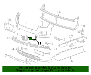2021-2022 GMC Chrome Front Passenger Side Fog Lamp Bezel Insert ...