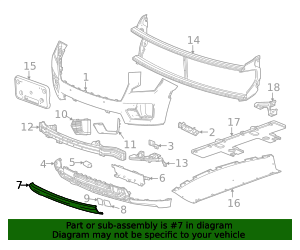 84835802 - Front Bumper Fascia Skid Plate 2021-2023 GMC ...