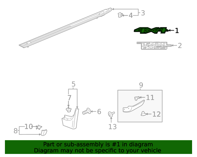 2022-2023 Chevrolet Truck Bed Decal 85573519 GM | GMPartsDirect.com