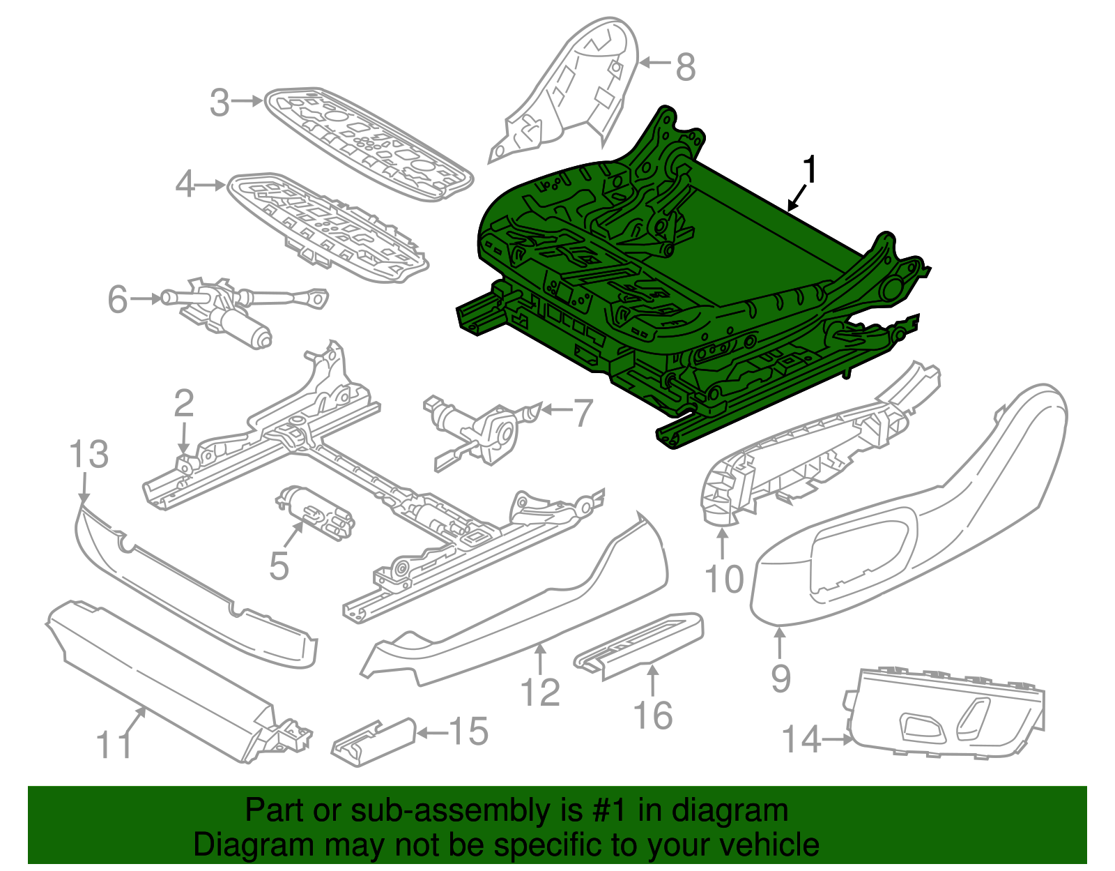 Genuine BMW 52-10-7-329-931 | Seat Adjuster | FREE Shipping on Most ...
