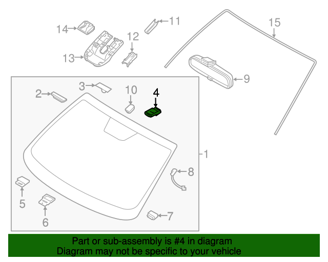97257-C5000 - Rain Sensor 2016-2021 Hyundai Tucson | AutoNation Parts