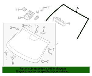 2016-2021 Hyundai Tucson Reveal Molding 86130-D3000 | OEM Parts Online