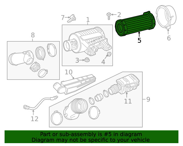 2016-2022 GM Air Filter 84373974 GM | GMPartsDirect.com