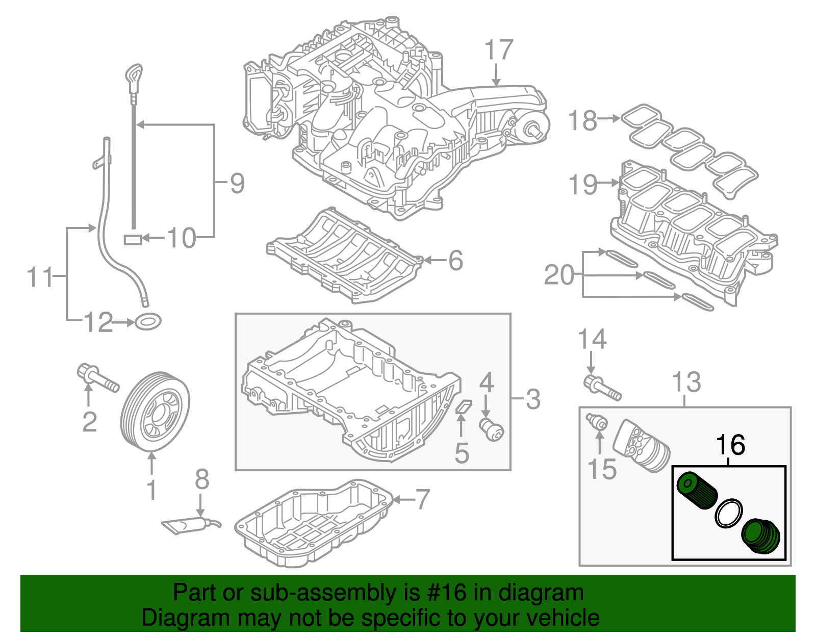 Genuine Oil Filter for 2014-2025 Hyundai | Part# 26320-3CKB0 | Hyundai ...