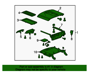 2018-2020 GM Armrest Assembly 84584417 GM | GMPartsDirect.com