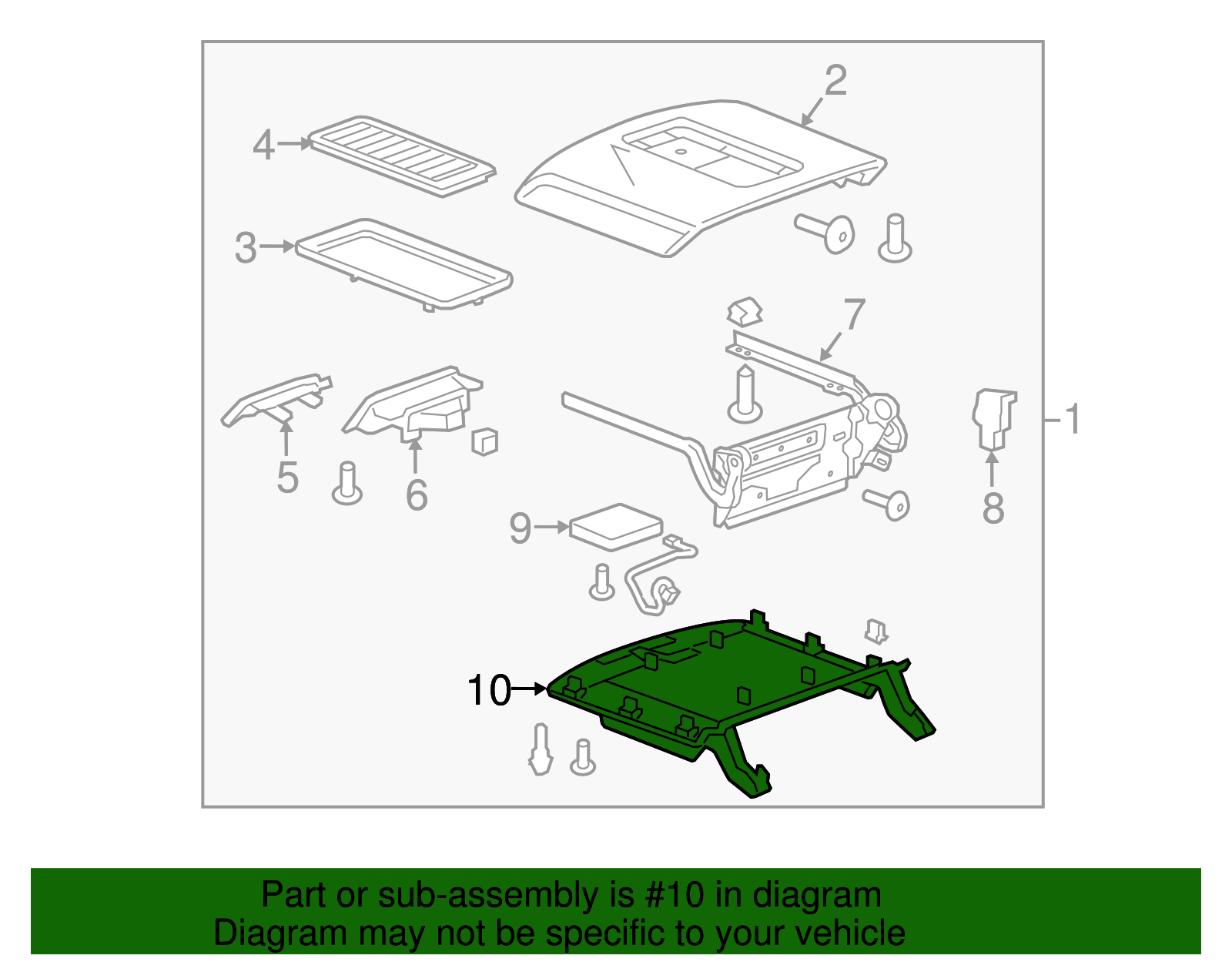 2015-2020 GM Front Floor Console Armrest Hinge Cover 84501049 | Chevy ...