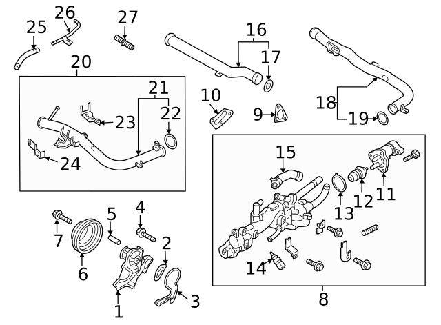 25500-3L200 - Thermostat 2018-2023 Kia | Genuine Kia Parts