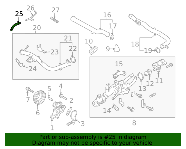 25468-3C550 - Connector Hose 2007-2023 Kia | Kia.Parts Store