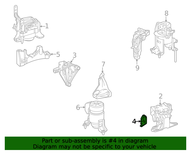 2020-2023 Toyota Engine Mount Brace 12318-F0110 | Elmhurst Toyota Parts