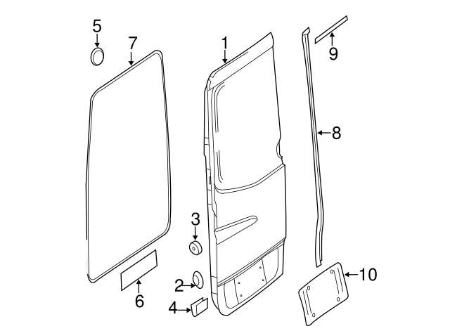 2010-2021 Mercedes-Benz Door, Body-In-White 906-740-01-05 | Mercedes ...