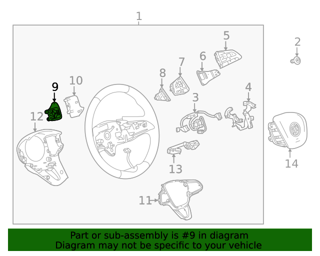 2021-2024 Buick Enclave Shift Paddle 13530960 GM | GMPartsDirect.com
