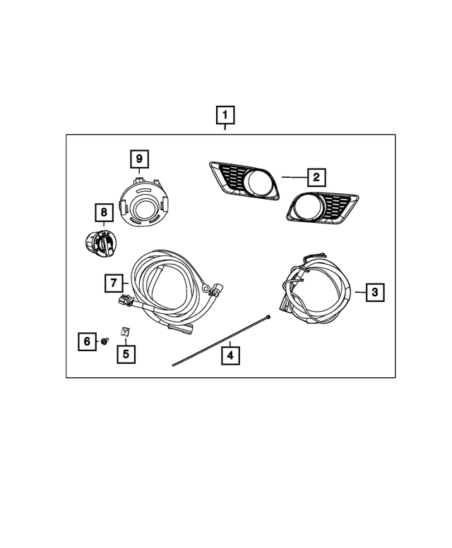 2015-2023 Dodge Charger Fog Lamp Bezel, Left 68226543AA | Steve White Parts