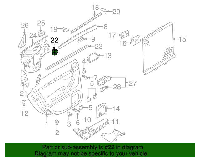 2005-2015 Audi Window Switch 8E0-959-855-A-5PR | Audi USA Parts