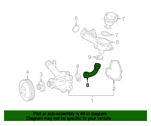 170-501-11-82 - Radiator Coolant Hose 1998-2000 Mercedes-Benz SLK 230 ...