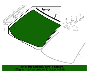 2017-2019 Toyota Highlander Windshield 56101-0E242 | Toyota Parts Express