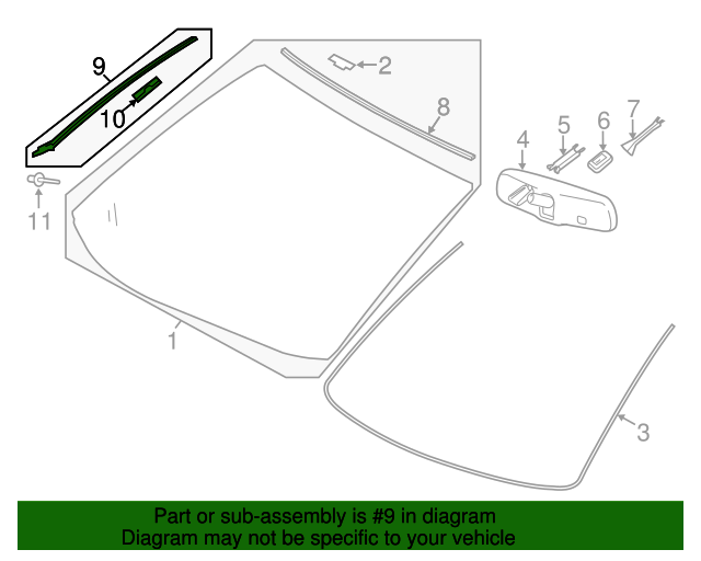 2014-2019 Toyota Highlander Side Molding 75509-0E010 | Toyota Parts Center