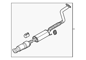 28600-B0350 - Muffler & Pipe 2017-2018 Kia | Kia.Parts Store