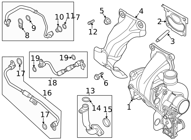 P2GZ-8A520-A - Turbocharger Coolant Line 2022-2024 Ford | Ford Parts Direct